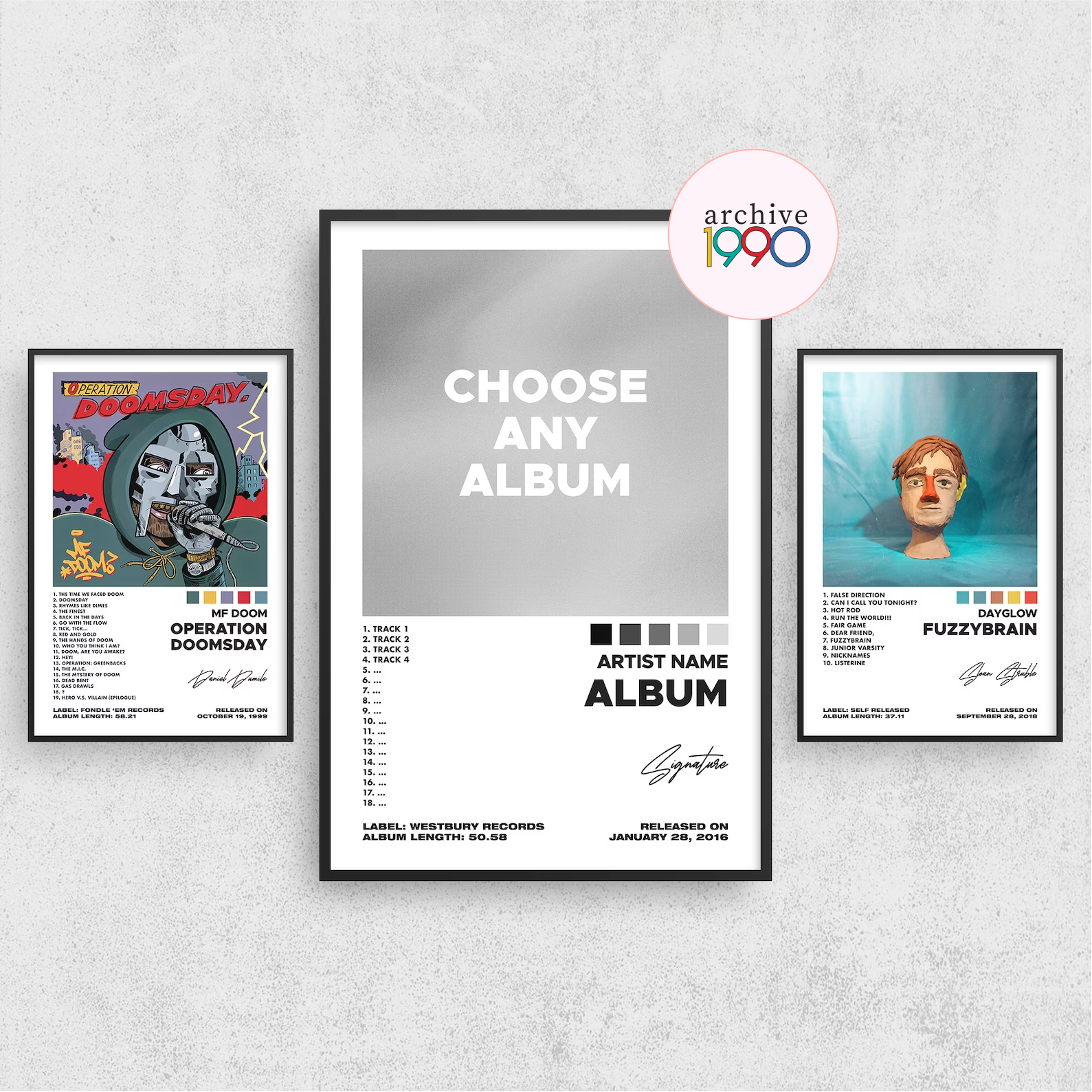 Custom Album Art Poster, Personalized Music Print, Custom Album Cover ...