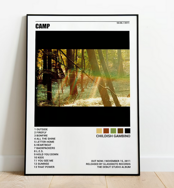 Camp - Childish Gamino Poster, Album Cover Art, Personalized Gift ...