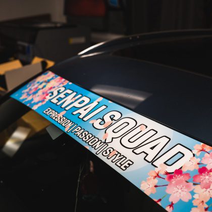 Custom Printed Car Windshield Banner 10" - Full Colour Print - 10"x60 ...