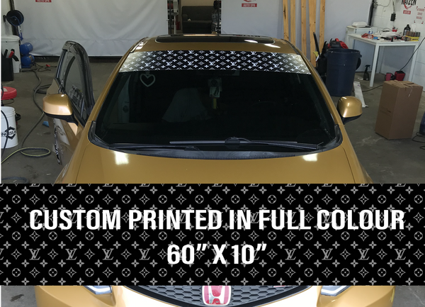 Custom Printed Car Windshield Banner 10" - Full Colour Print - 10"x60 ...